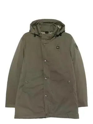 BLAUER. Hooded Button-fastening Jacket - Green