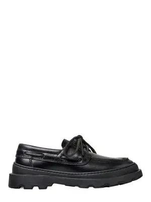 Camper Leather Lace-up Loafers - Black