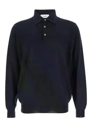 LARDINI Virgin Wool Polo Shirt - Blue