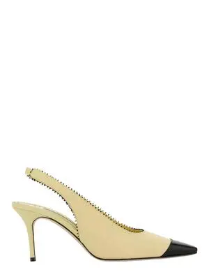Manolo Blahnik 70mm Gaius Slingback Leather Pumps - Yellow