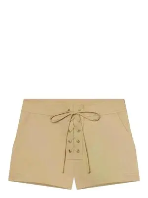 A.L.C. Lace-up Pocket Shorts - Neutrals