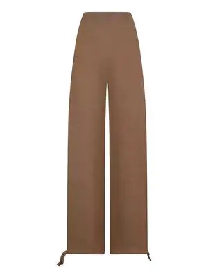 Max Mara Elastic-waist Drawstring Trousers - Brown