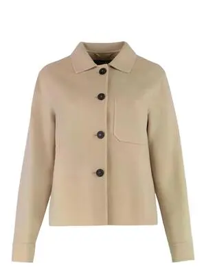 Max Mara Button-fastening Patch-pocket Jacket - Neutrals