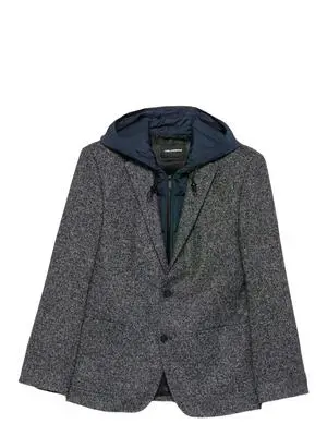 Karl Lagerfeld Hooded Blazer - Grey