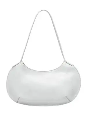 By Far Crescent Leather Tote Bag - White