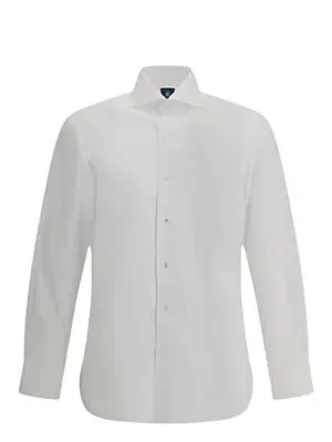 FINAMORE 1925 Long-sleeve Button-up Shirt - White