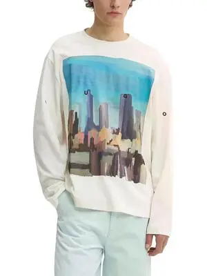 Hugo Cityscape Long-sleeved T-shirt - White