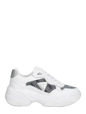 Guess Logo-detail Chunky Sneakers - White