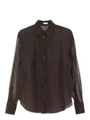 Brunello Cucinelli Silk Button-up Shirt - Brown