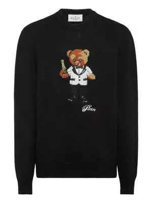 Philipp Plein Teddy-bear Embroidered Sweat - Black