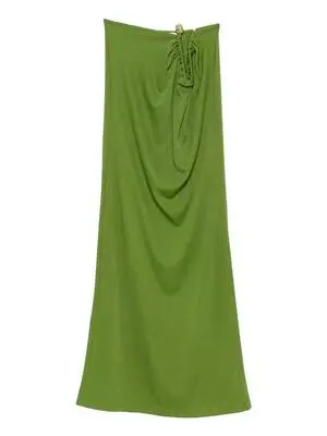 Christopher Esber Ribbed Gathered-effect Skirt - Green