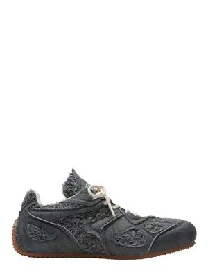 Axel Arigato Frayed-detail Cotton Sneakers - Black