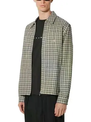 AWAKE NY Checked Zip-up Shirt Jacket - Brown