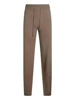 Malo Elasticated-Waistband Drawstring Trousers Neutrals