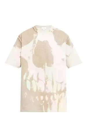 Alexander McQueen Skull-print Cotton T-shirt - Neutrals