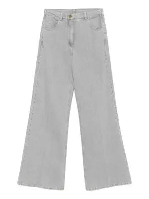 FORTE_FORTE Cotton Wide Leg Jeans - Grey