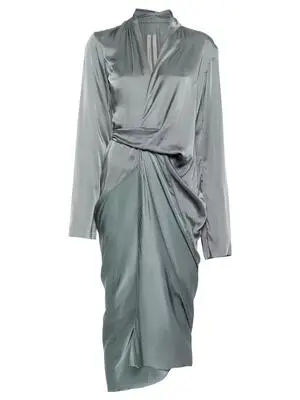 Rick Owens Draped Wrap Dress - Blue