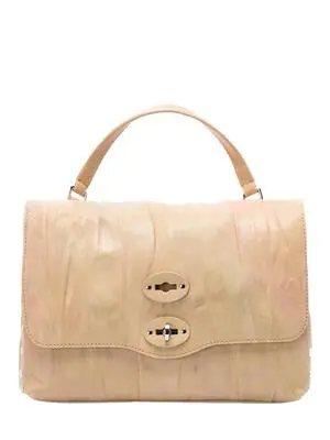 ZANELLATO Pleated Leather Shoulder Bag - Neutrals