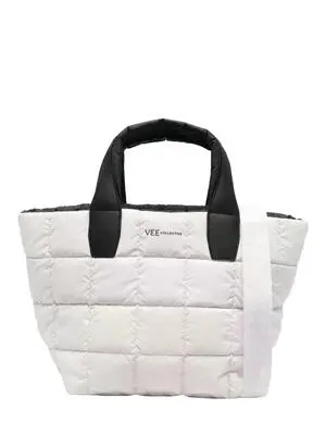 VEECOLLECTIVE Medium Porter Square-pattern Tote Bag - White