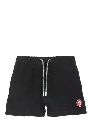 Casablanca Monogram Terry-cloth Shorts - Black