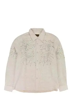 BIRTH OF ROYAL CHILD Beaded Fireworks Shirt - White