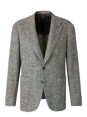 Canali Herringbone Speckled Single-breasted Blazer - Neutrals