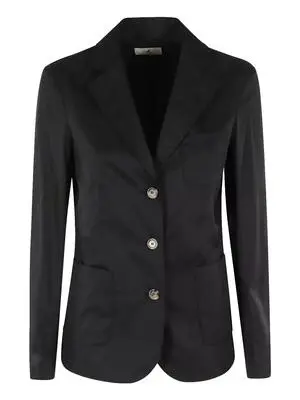 MYTHS Single-breasted Patch-pocket Blazer - 999 Nero