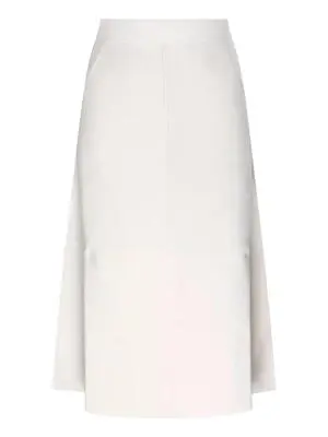 Max Mara Asymmetrical-hem Midi Skirt - White