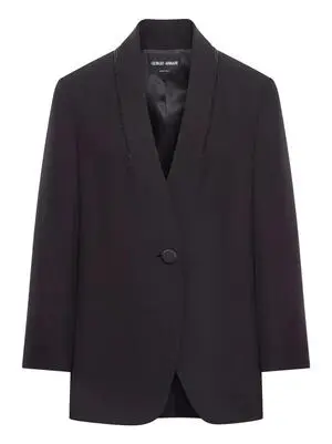 Giorgio Armani Sequin-embellished Single-breasted Blazer - Black