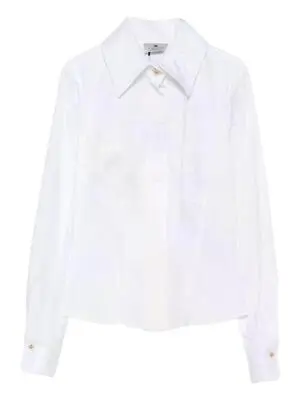 Elisabetta Franchi Embroidered Logo Shirt - White