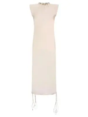 Attico Drawstring-neck Midi Dress - Pink