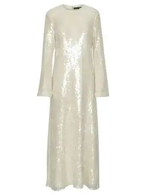 Remain Birger Christensen Sequin-embellished Maxi Dress - 857 White