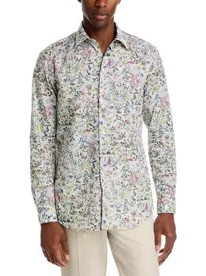 Paul Smith Tailored Floral Print Shirt White