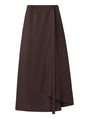 ADAM LIPPES Bruna Linen Maxi Wrap Skirt