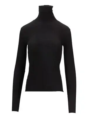 Polo Ralph Lauren Ribbed Turtleneck Top - Black