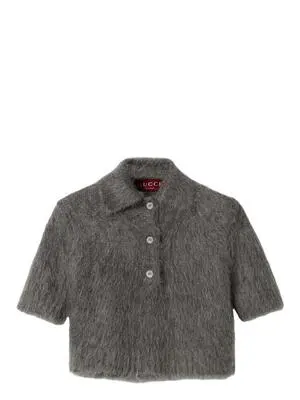 Gucci Brushed Extra Fine Mohair Top - Grey