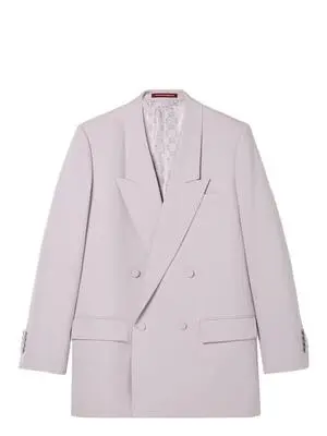 Gucci Double-breasted Wool Gabardine Jacket - Pink