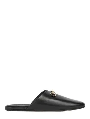 GUCCI Leather Mule With Horsebit