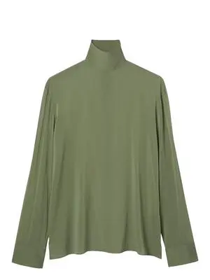 Gucci Silk Stretch Chiffon Shirt - Green