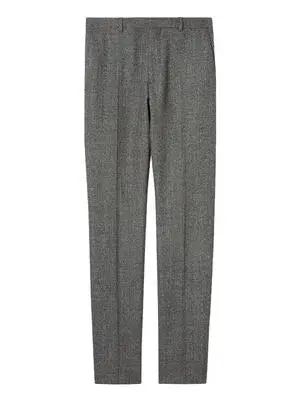 Gucci Wool Mouliné Straight Leg Pants - Black