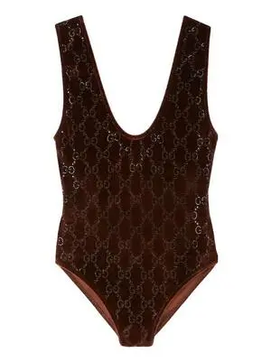 GUCCI GG Crystal Embroidered Bodysuit