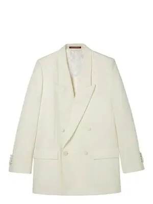 Gucci Technical Panama Double-breasted Jacket - White