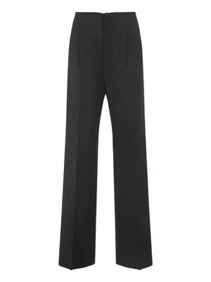 Alberta Ferretti Pleat-detail Trousers - Grey