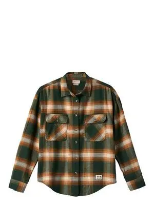Brixton Bowery Plaid Flannel Shirt - Pinecone Brown/black/sand