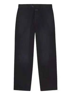 Closed Straight-leg Trousers - Black