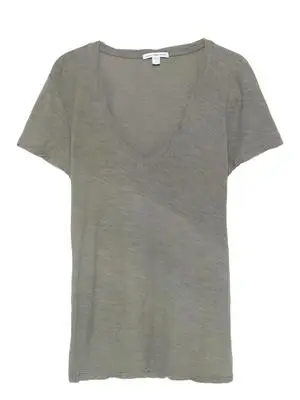 JAMES PERSE V-neck Short-sleeved T-shirt - Green