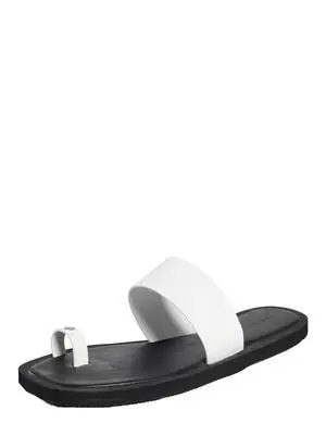 Tory Burch Toe Ring Flip Flops - Cloud/perfect Black