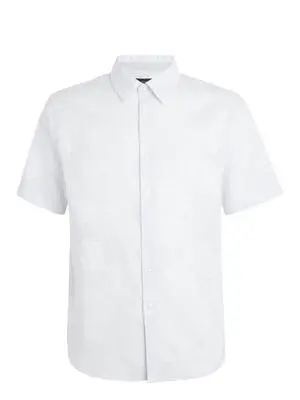 Vince Cotton Fil Coupé Short-sleeve Shirt - White