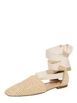 ANDREA GOMEZ Desi Raffia Flats