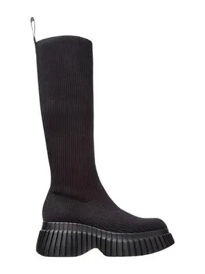 Camper Pix Bcn Ribbed-knit Boots - Black